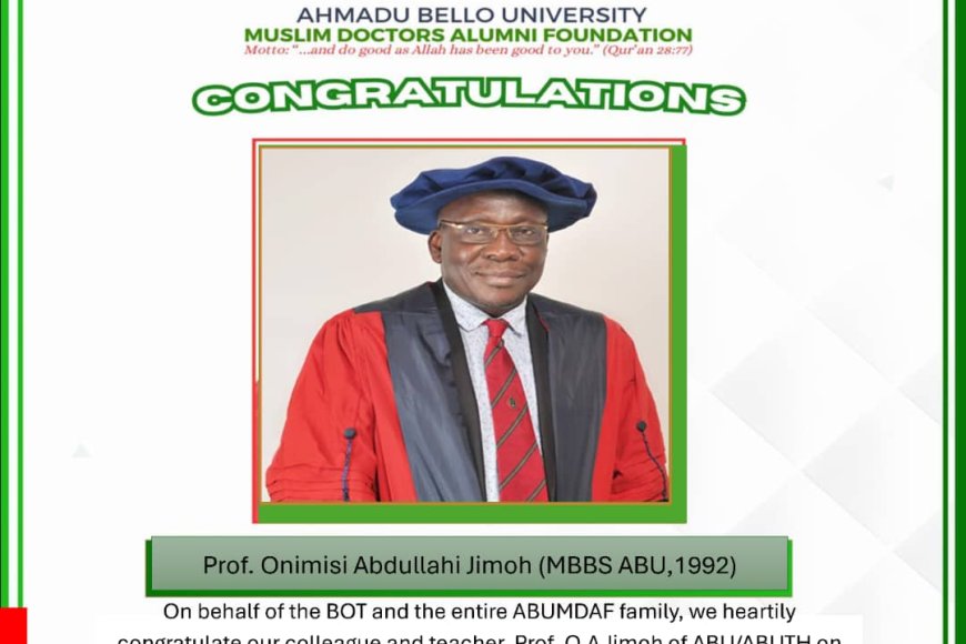 Congratulations to Prof. Onimisi Abdullahi Jimoh on His Election as ...